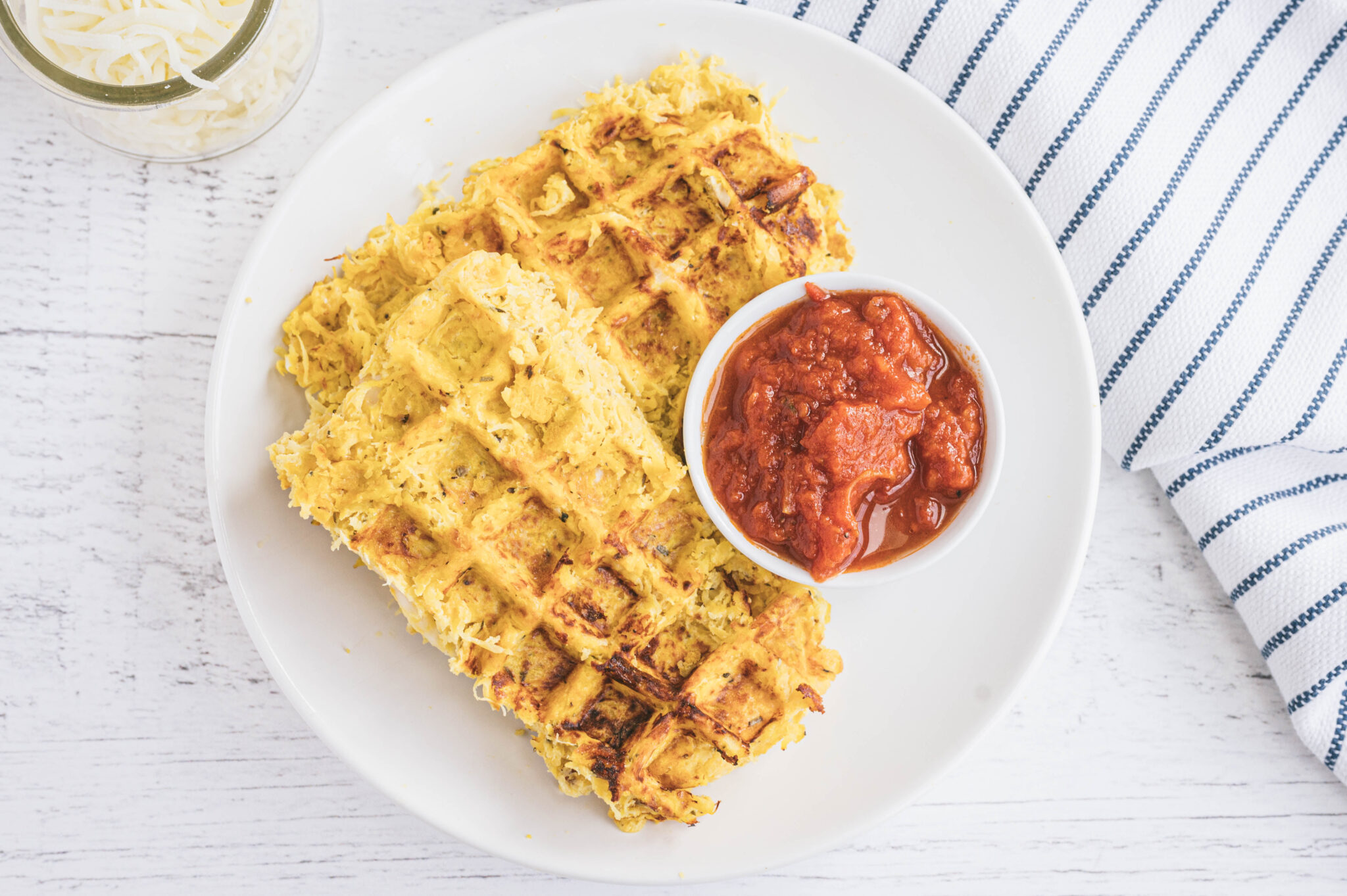Spaghetti Squash Waffle Grilled Cheese - Chef Julie Harrington, RD