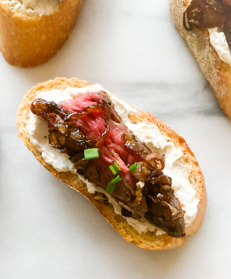 Beef Crostini with Horseradish Cream - Chef Julie Lopez, RD